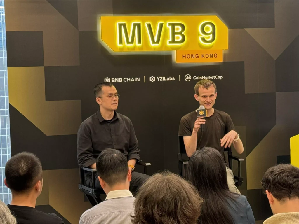 CZ·비탈릭, BNB체인 MVB 9기 홍콩 오프라인 행사 동반 참석 - 이코노미블록